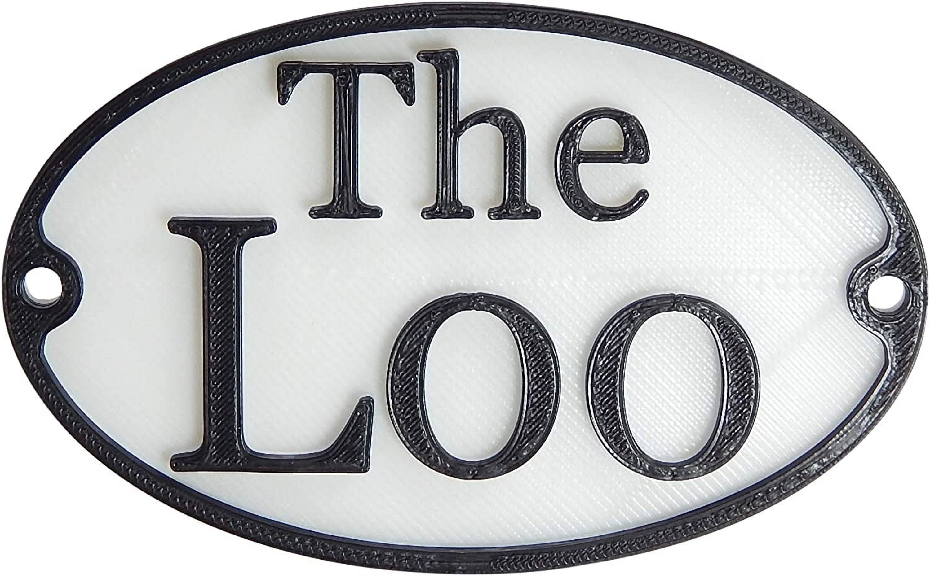 French The Loo Shabby Chic Toilet Door Sign for Washroom Restroom ...
