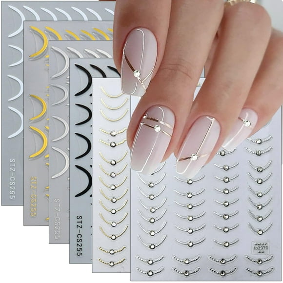 French Manicure Nail Tip Stickers and Accessories for DIY Nails