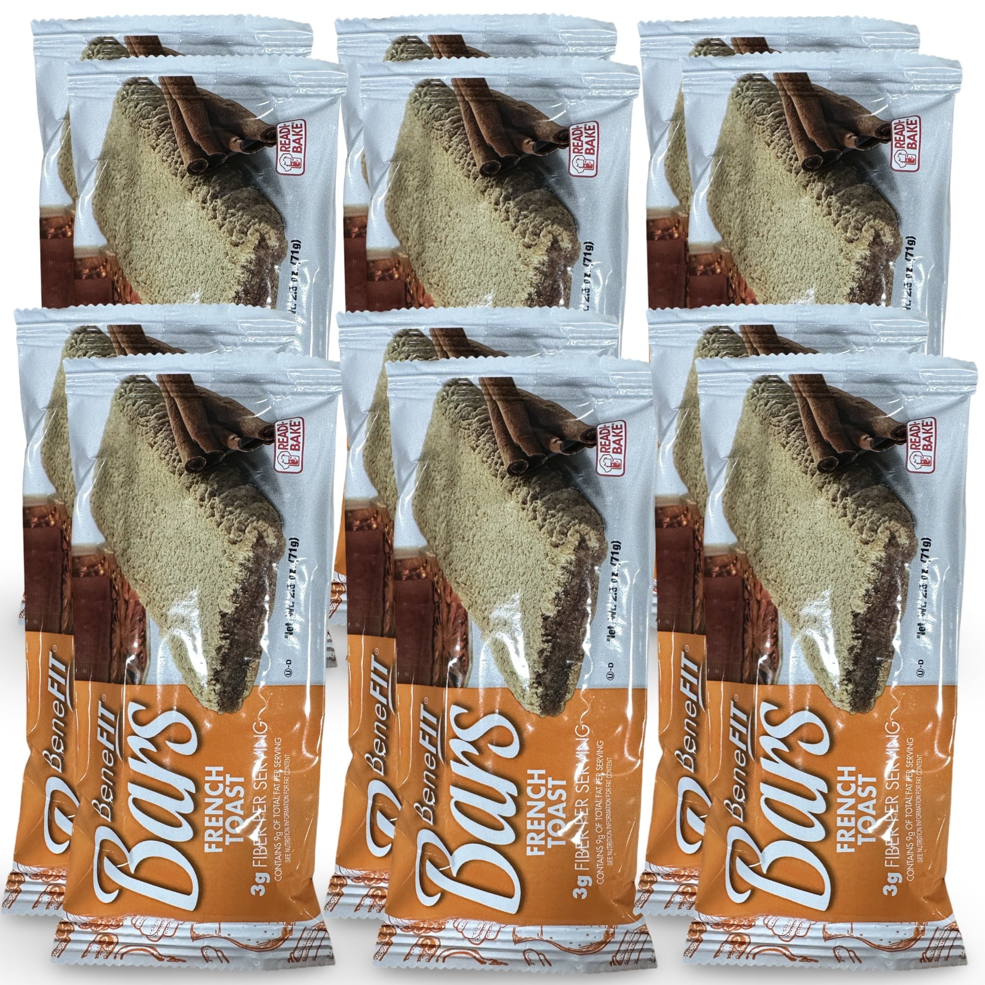 Readi-Bake French Toast BeneFit Bars, 2.5oz, Pack of 12, No Artificial ...