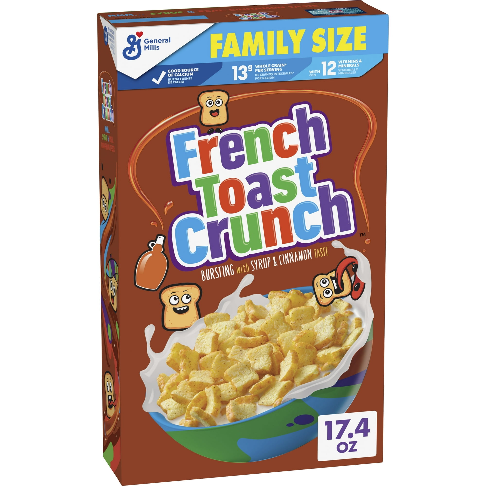French Toast Crunch Sweetened Breakfast Cereal,Â 17.4 OZ (Pack 2 ...
