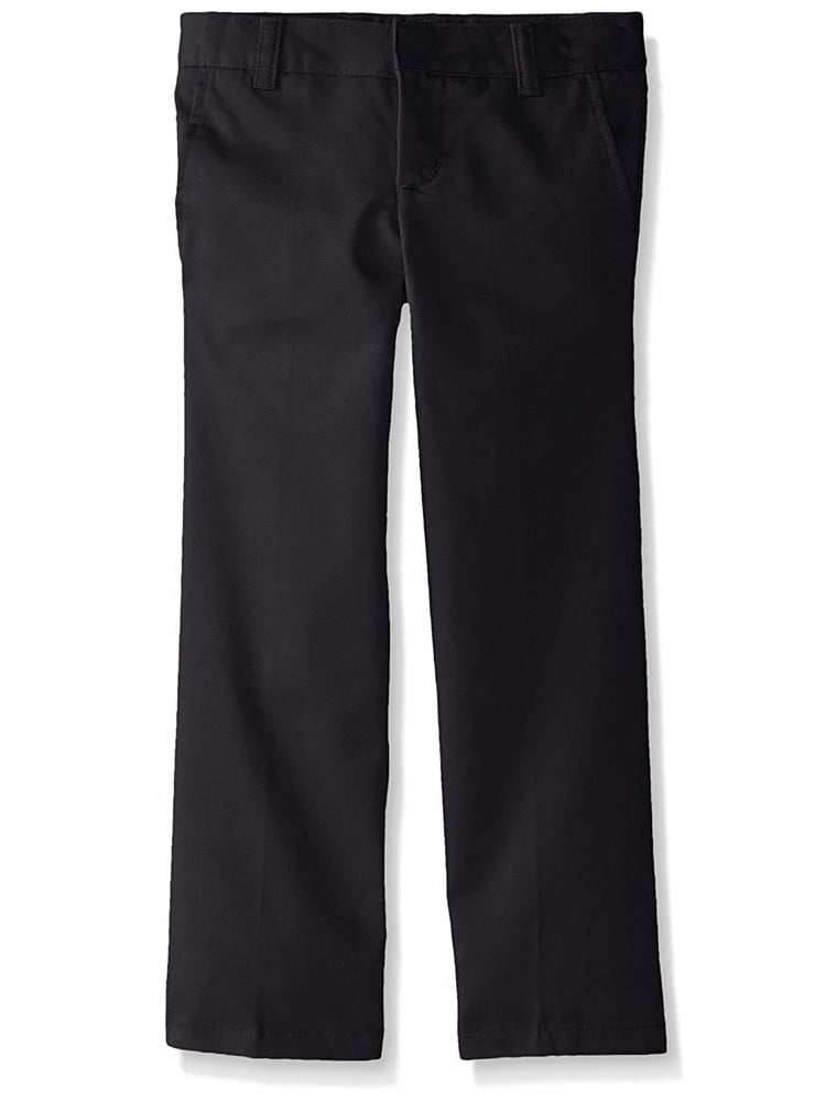 French Toast Girls 7-20 Adjustable Flat Front Twill Pant (Black 20 ...