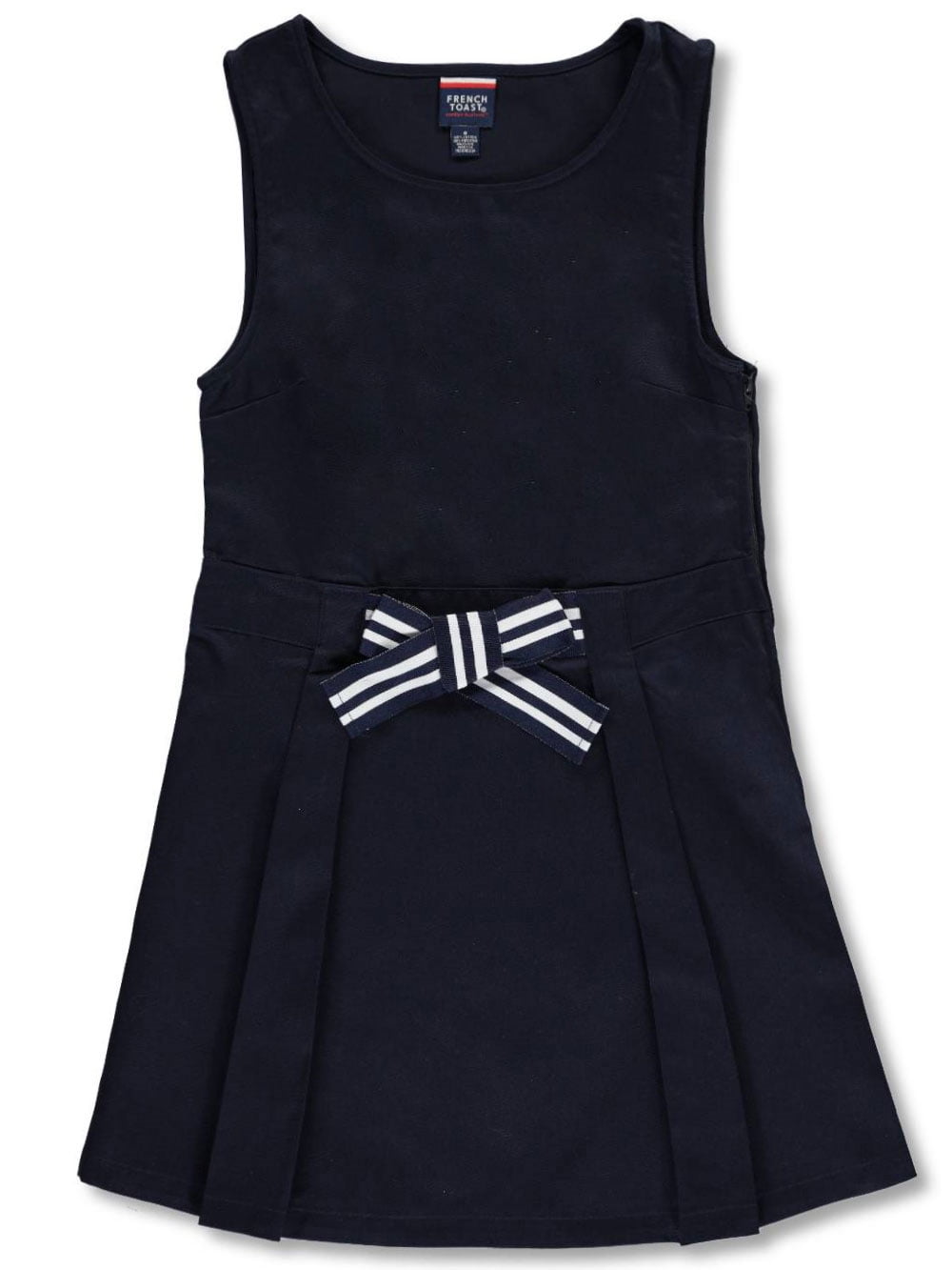 French Toast Girls' Bow Front A-Line Jumper - navy, 6 (Little Girls ...