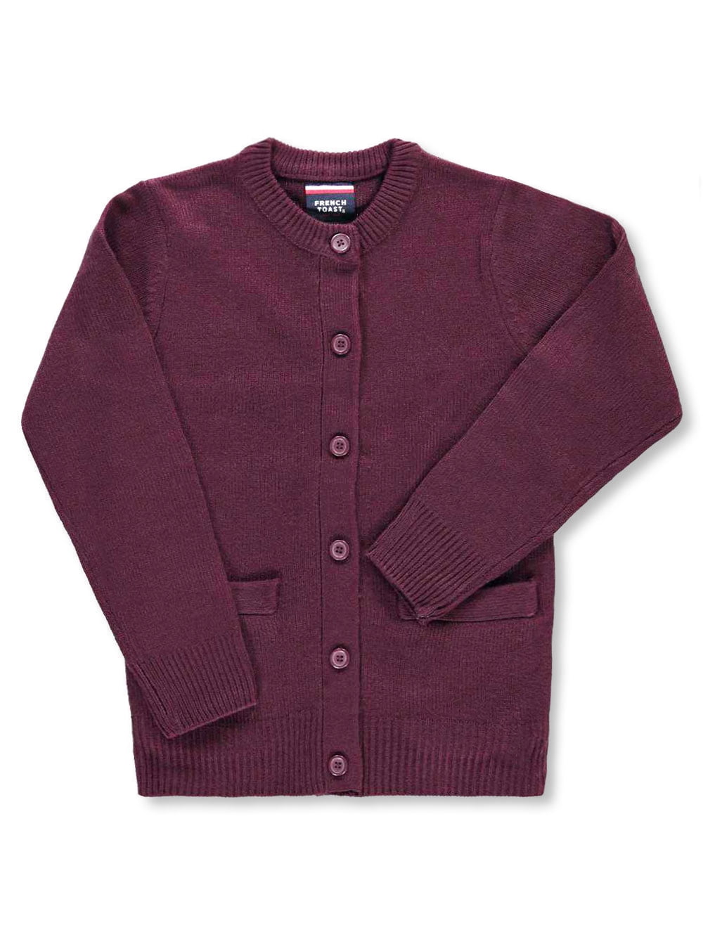 French Toast Girls' "Crewneck & Welt Pocket" Cardigan (Sizes 4 - 20 ...