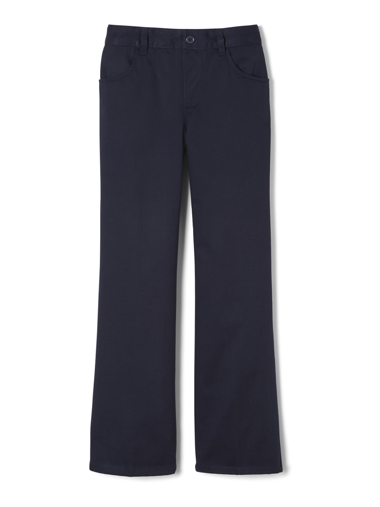 French Toast Girls School Uniform Pull-On Twill Bootcut Pants, Sizes 4 ...