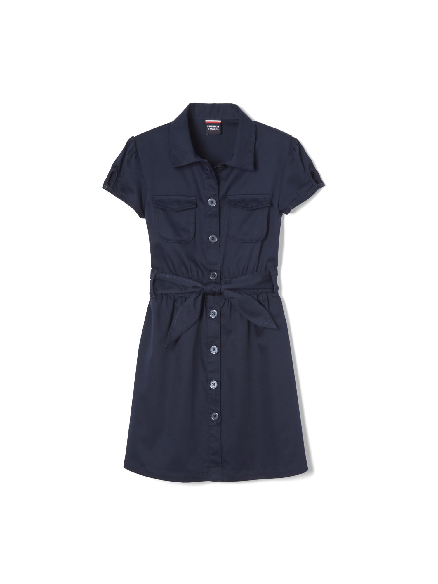 French Toast Girls School Uniform Short Sleeve Safari Dress, Sizes 4-14 ...