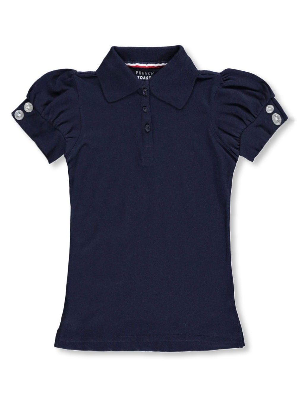 French Toast School Uniform Shirt for Kids, Little Girls' Gem Cuffs S/S ...