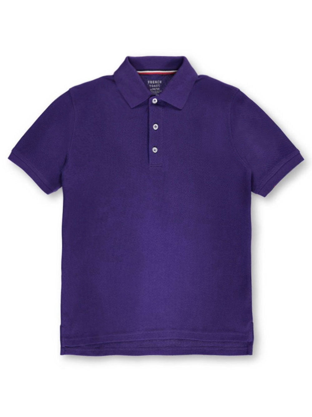 French Toast Unisex S/S Pique Polo (Sizes 8 - 20) - purple, 10/12 ...