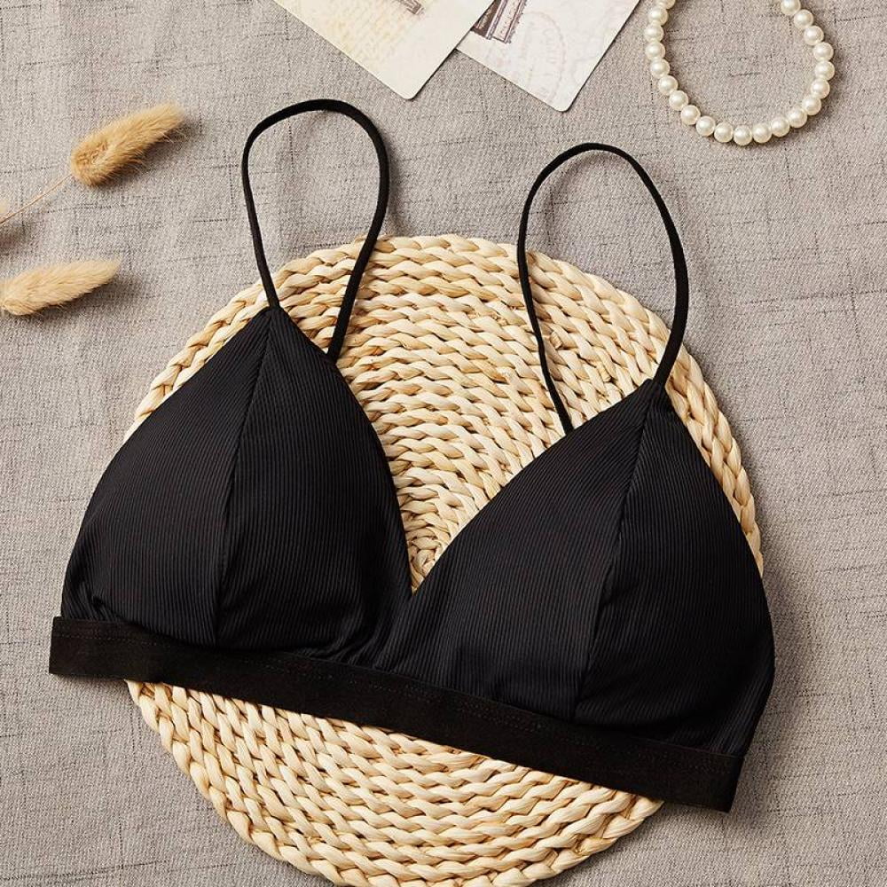 French Triangle Cup Women Sexy Bra Thread Thin Shoulder Strap Beauty ...
