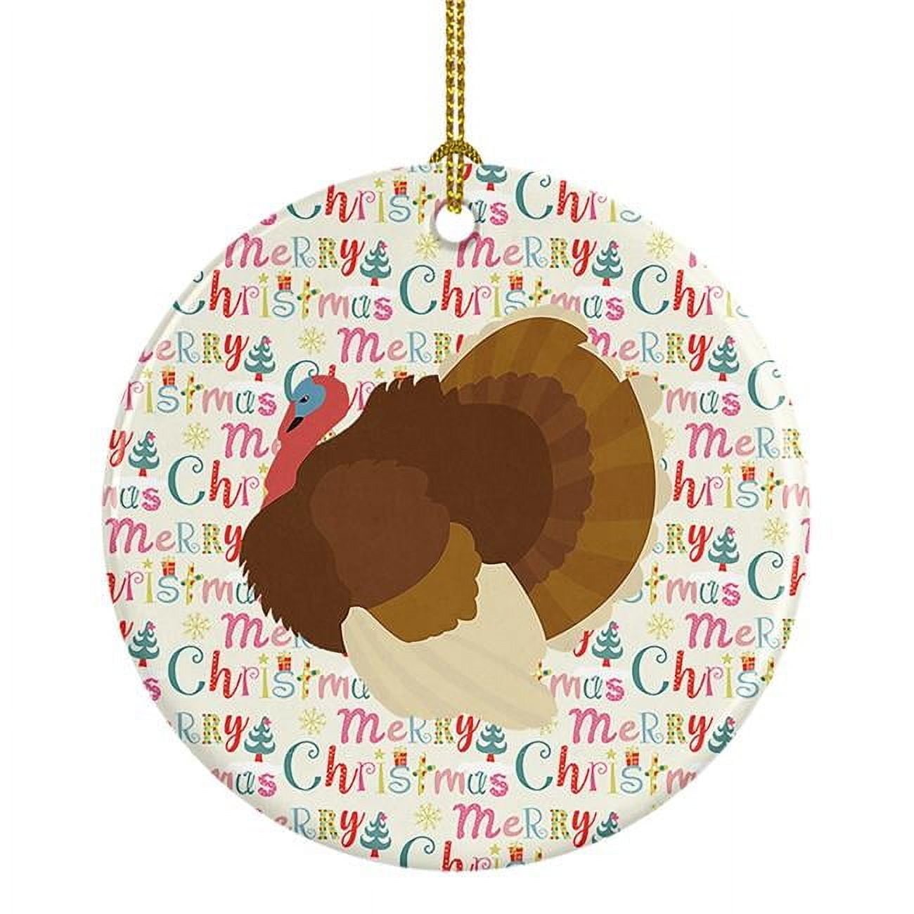 French Turkey Dindon Christmas Ceramic Ornament 2.8 in x 2.8 in ...