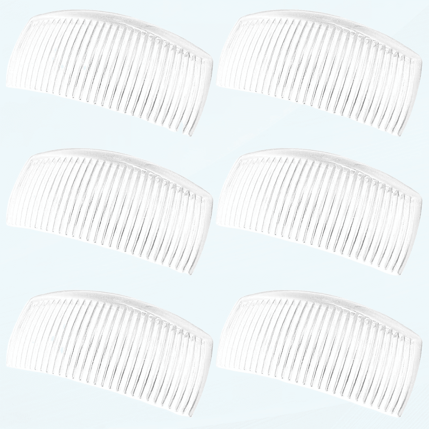 French Twist Comb, 6 Packs of Clear Plastic Side Hair Combs with 29 ...