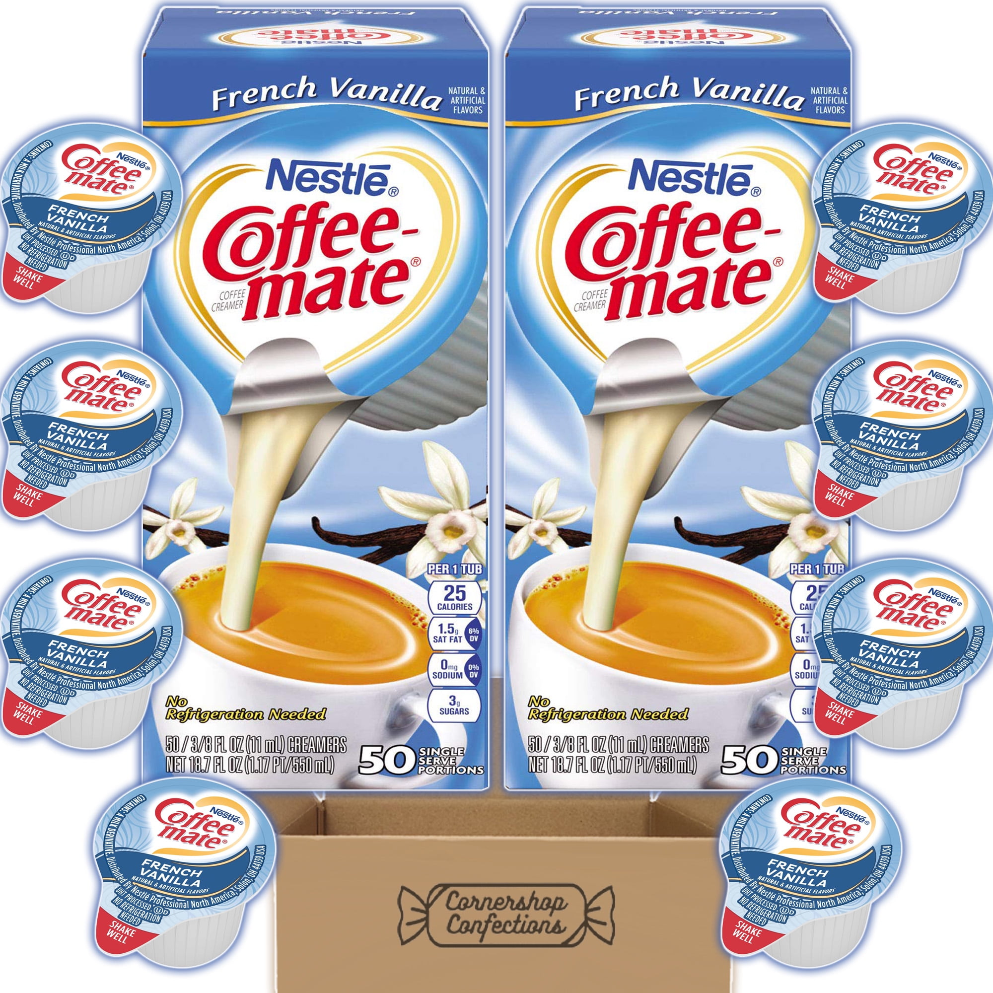 French Vanilla Coffee Mate Mix and Match Flavored Creamer Cups - 100 ...