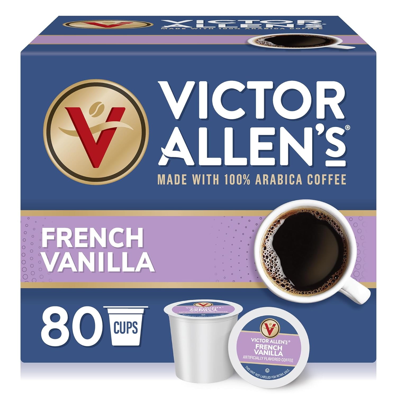 French Vanilla Flavored, Medium Roast, 80 Count, Single Serve Coffee ...