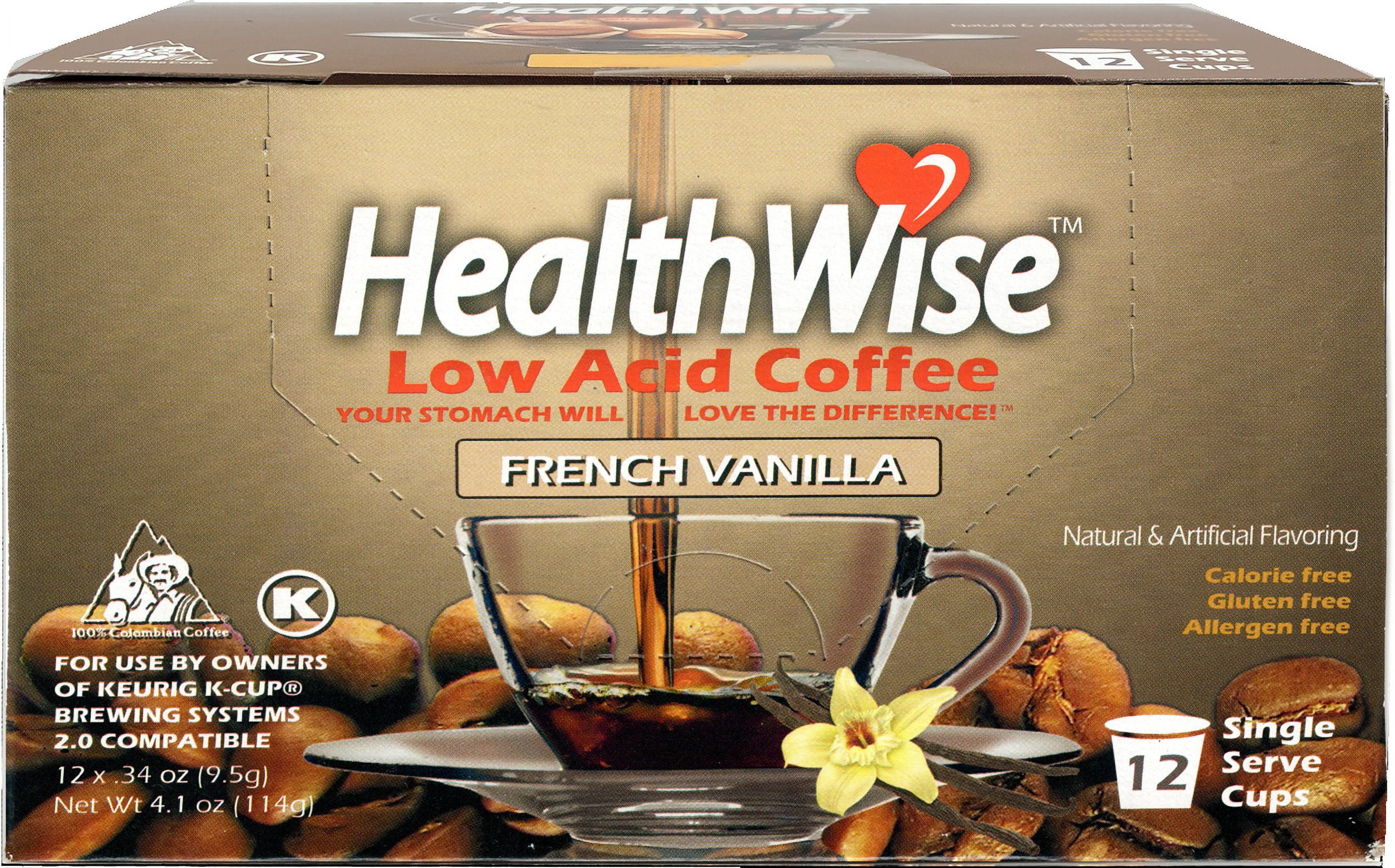 French Vanilla Low Acid Keurig K-Cups Number Of Cartons: 1 Carton (12 ...