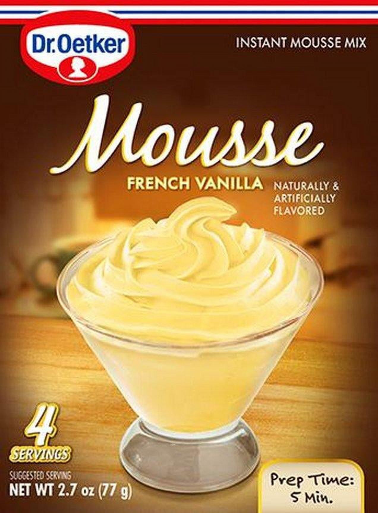 Dr. Oetker French Vanilla Mousse Mix, Dessert Ingredients, 2.7 oz (77 g ...