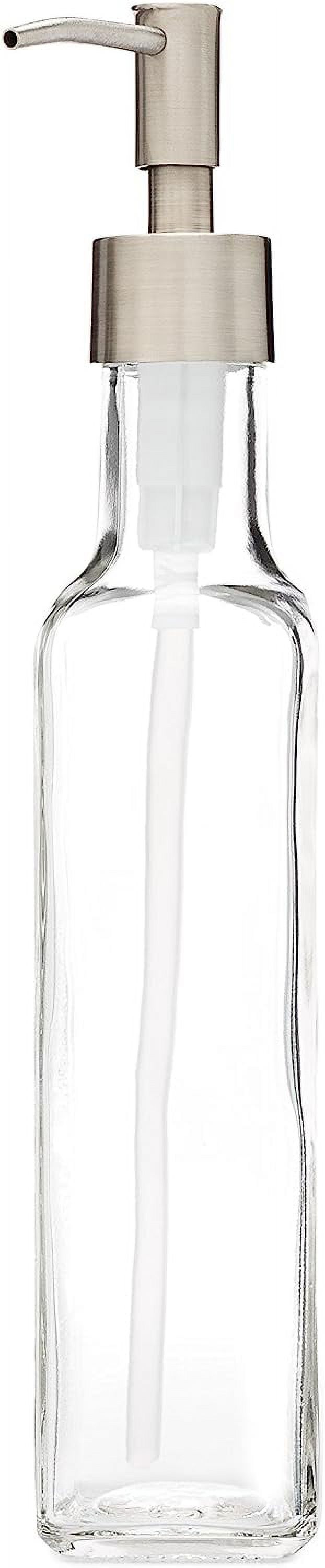 French Vessel Glass Soap Dispenser With Metal Pump - Refillable Hand ...