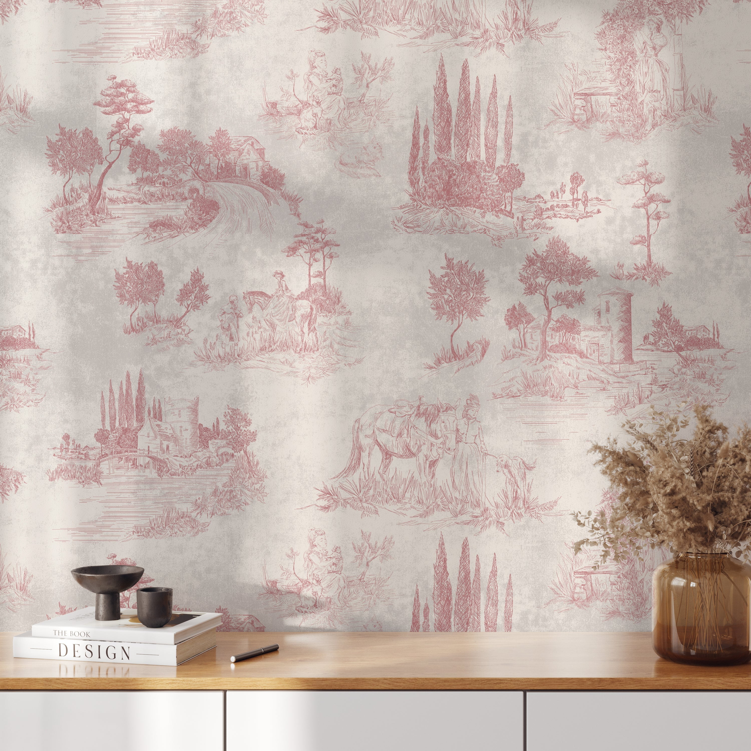 French Vintage Toile Wallpaper - Walmart.com