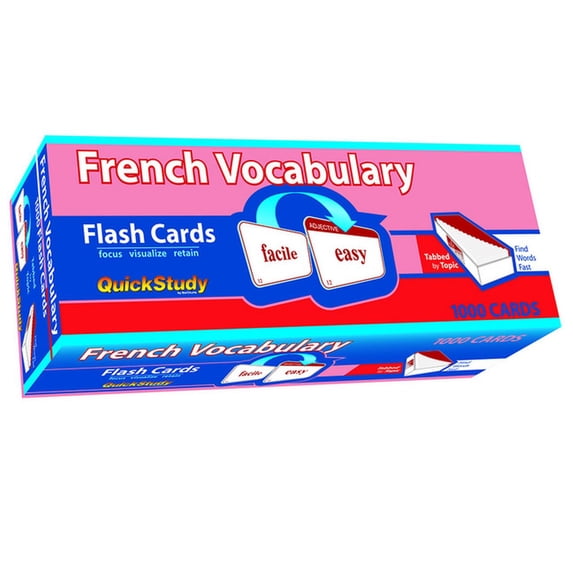 French Vocabulary Flash Cards (1000 Cards): A Quickstudy Reference Tool ...