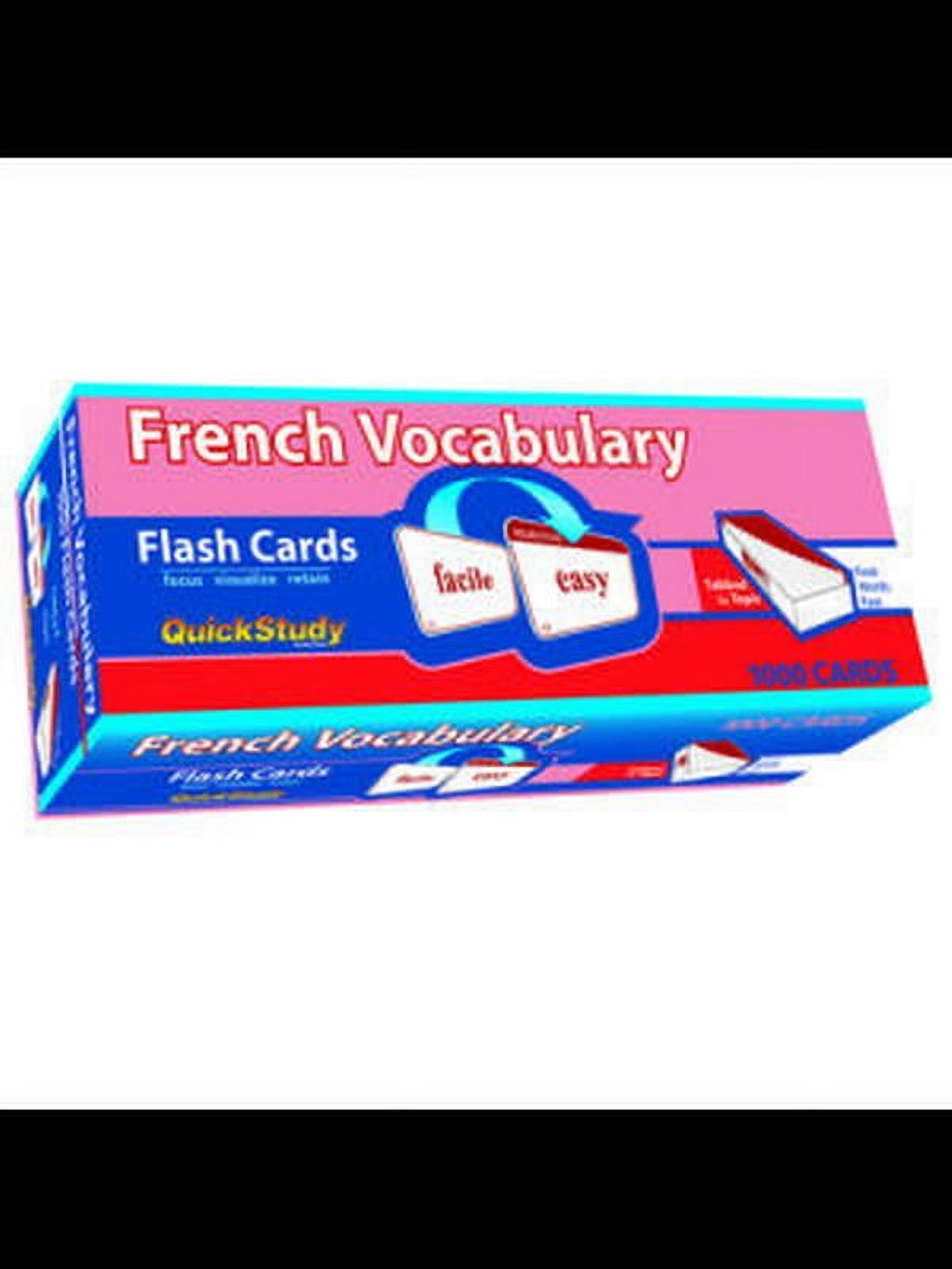 French Vocabulary Flash Cards (1000 Cards) : A Quickstudy Reference ...