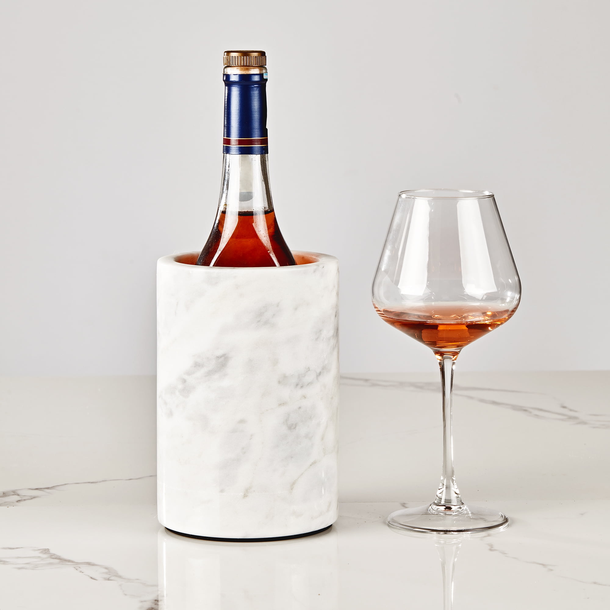 French White Marble Multi-Functional Wine Cooler, Sturdy Wine Chiller ...