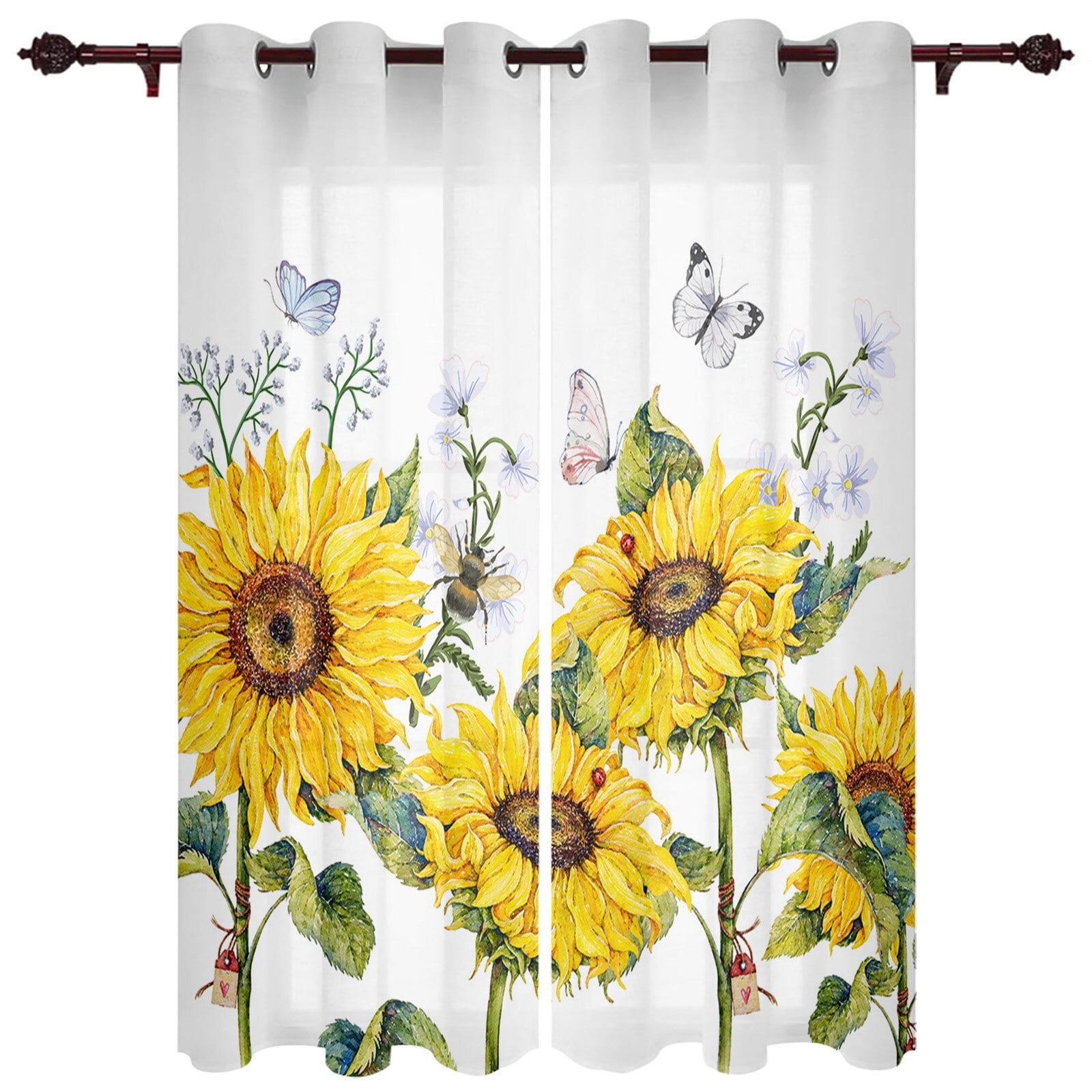 French Window Curtains Kitchen Cook Vegetables Living Dining Room Kids ...