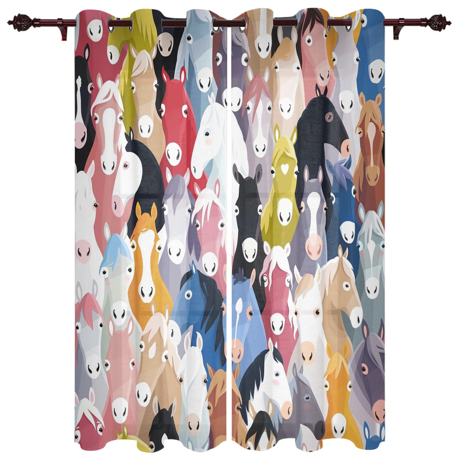 French Window Curtains Kitchen Cook Vegetables Living Dining Room Kids ...