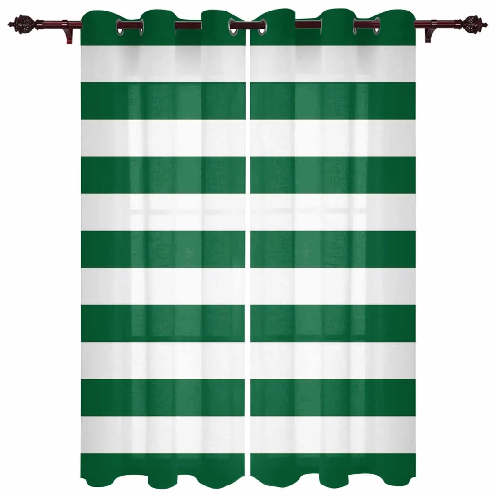 French Window Curtains Stripes Pink Simple Living Dining Room Kids ...