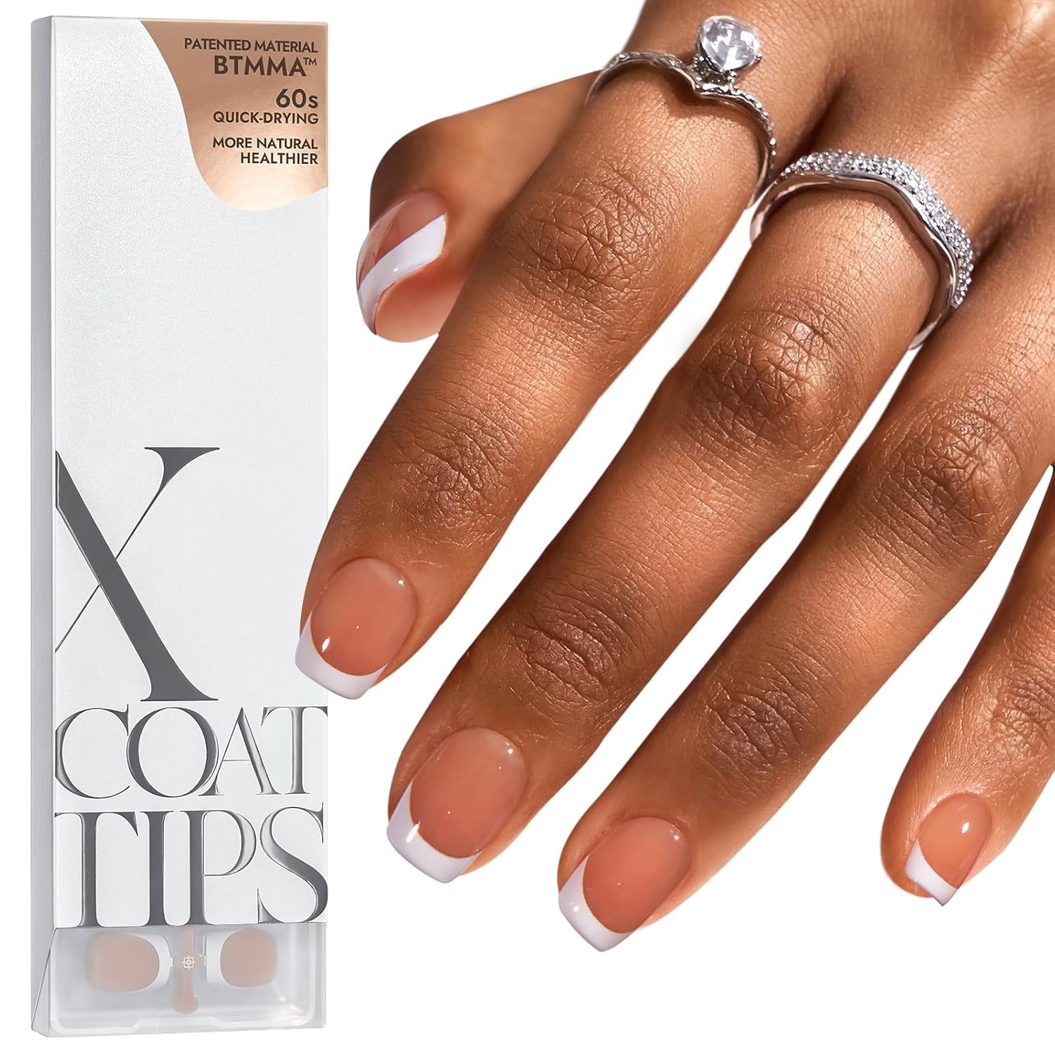 French XCOATTIPS - Short Square & Extra Short Square White - Walmart.com