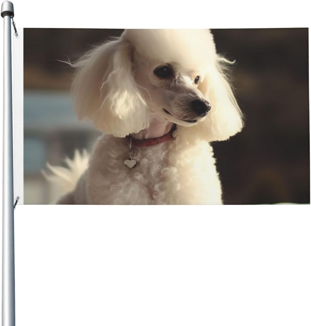 French poodle Flag 4.85x8 ft Flags for Outside Funny Banner Garden Flag ...