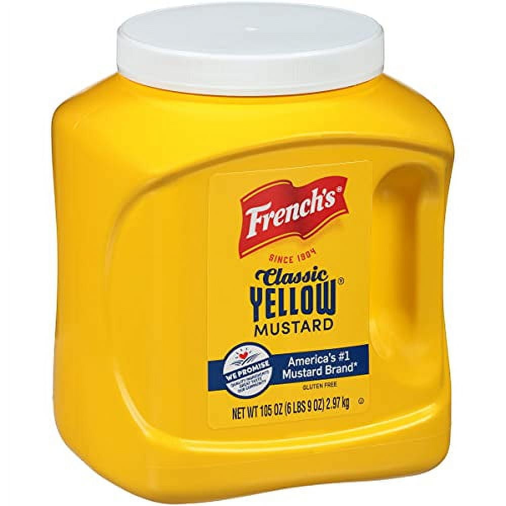 French's Classic Yellow Mustard, 105 oz Bulk Container, Tangy and ...