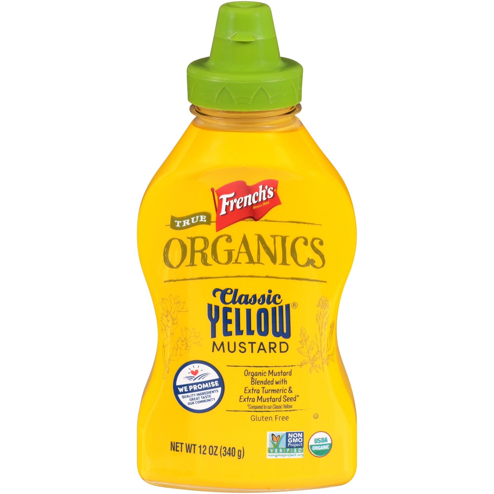 French's, Yellow Mustard, 12 oz, Organic, Classic, Extra Turmeric ...
