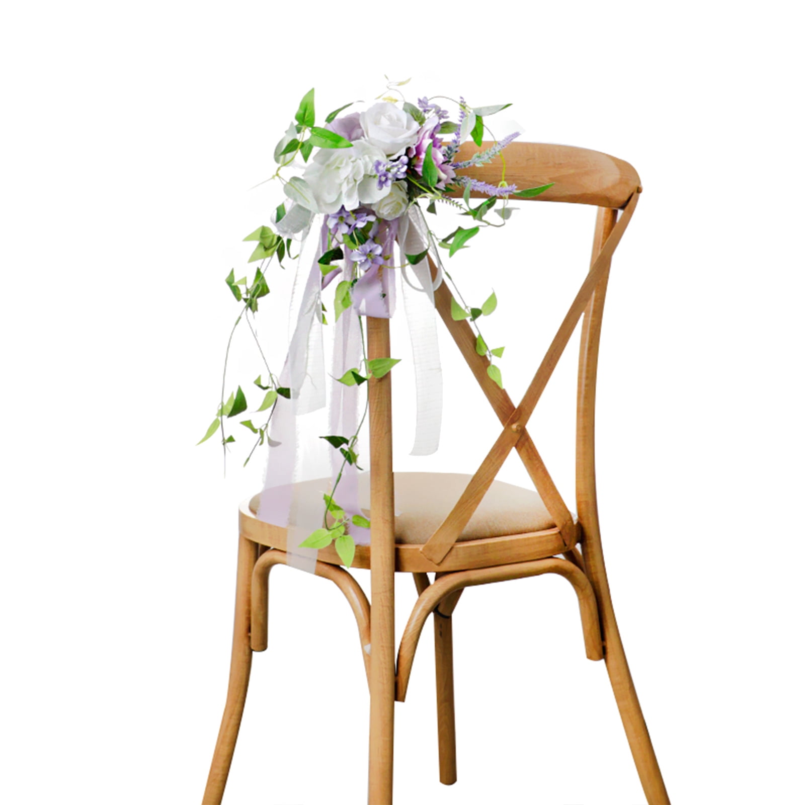 French style aisle chair back flower vine design wedding chair back ...