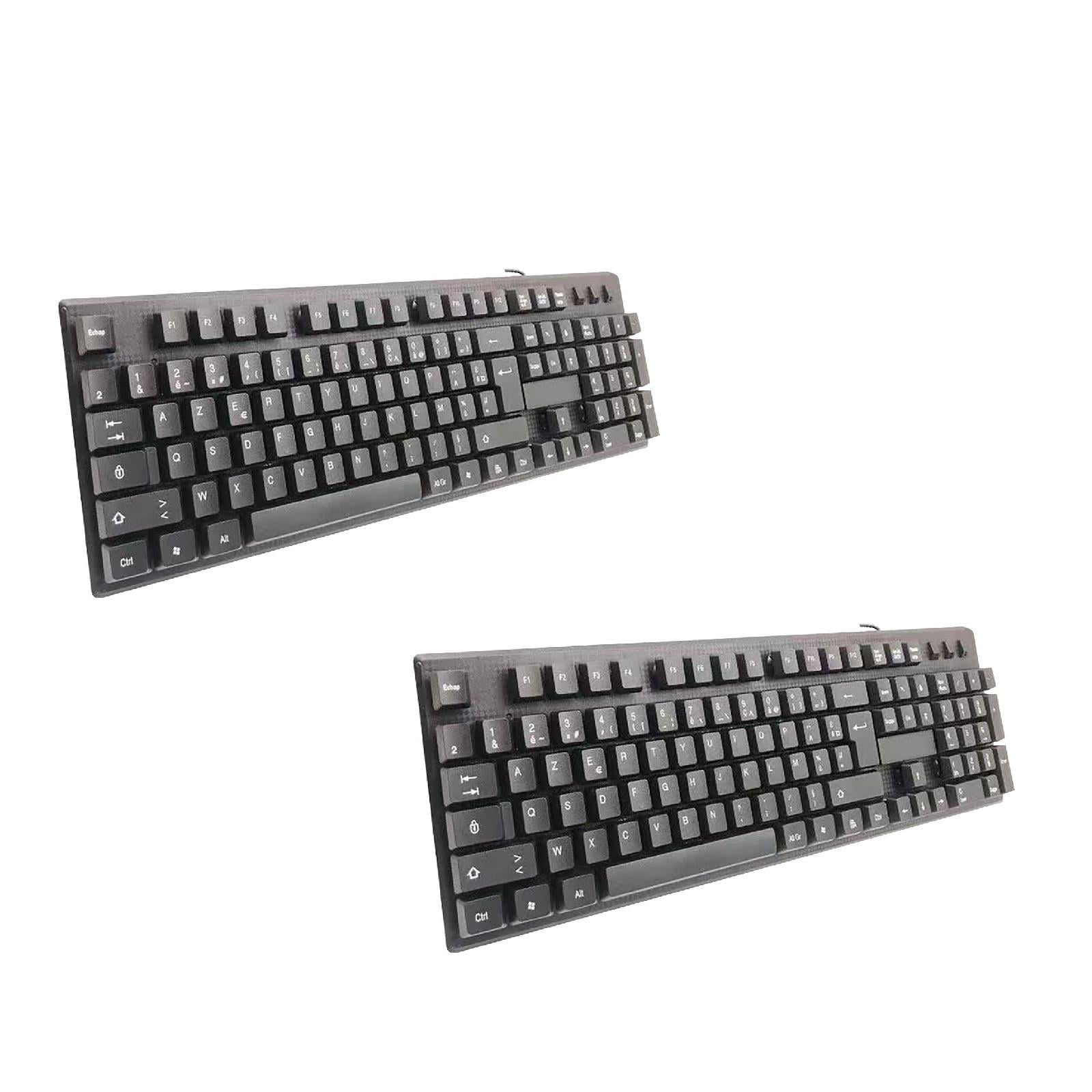 French wired keyboard , USB, 104 keys, desktop laptop keyboard ...