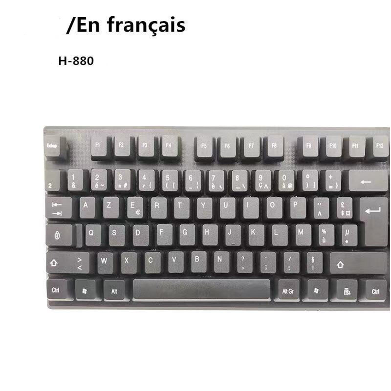 French wired keyboard , USB, 104 keys, desktop laptop keyboard ...