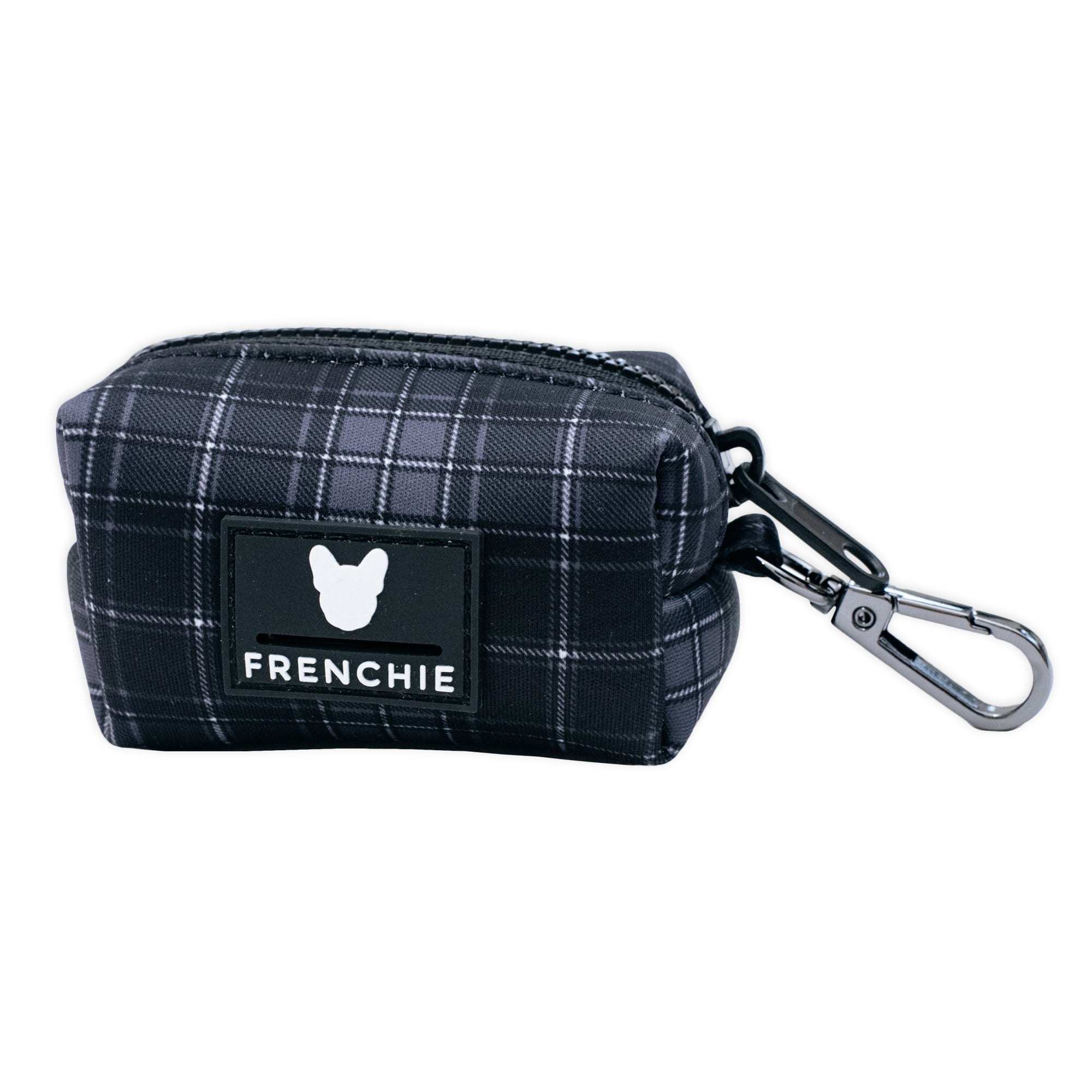Frenchie Bulldog Poo Bag Holder - Black Plaid - Walmart.com
