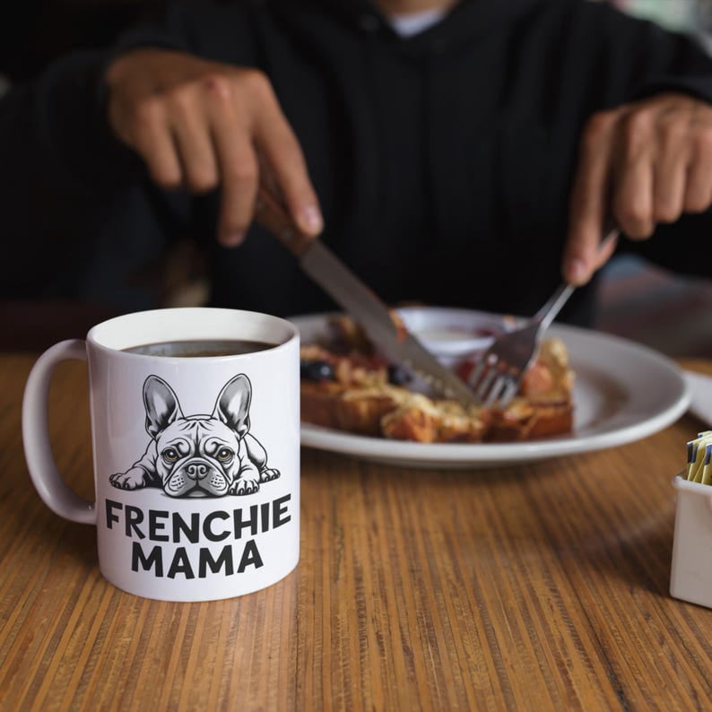Frenchie Mama Mug Cute French Bulldog Coffee Cup for Dog Moms - Walmart.com