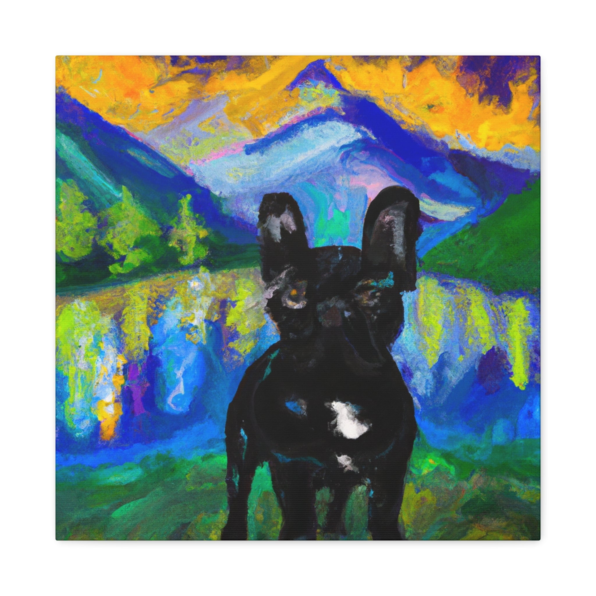 "Frenchie in Francescape" - Canvas - Walmart.com