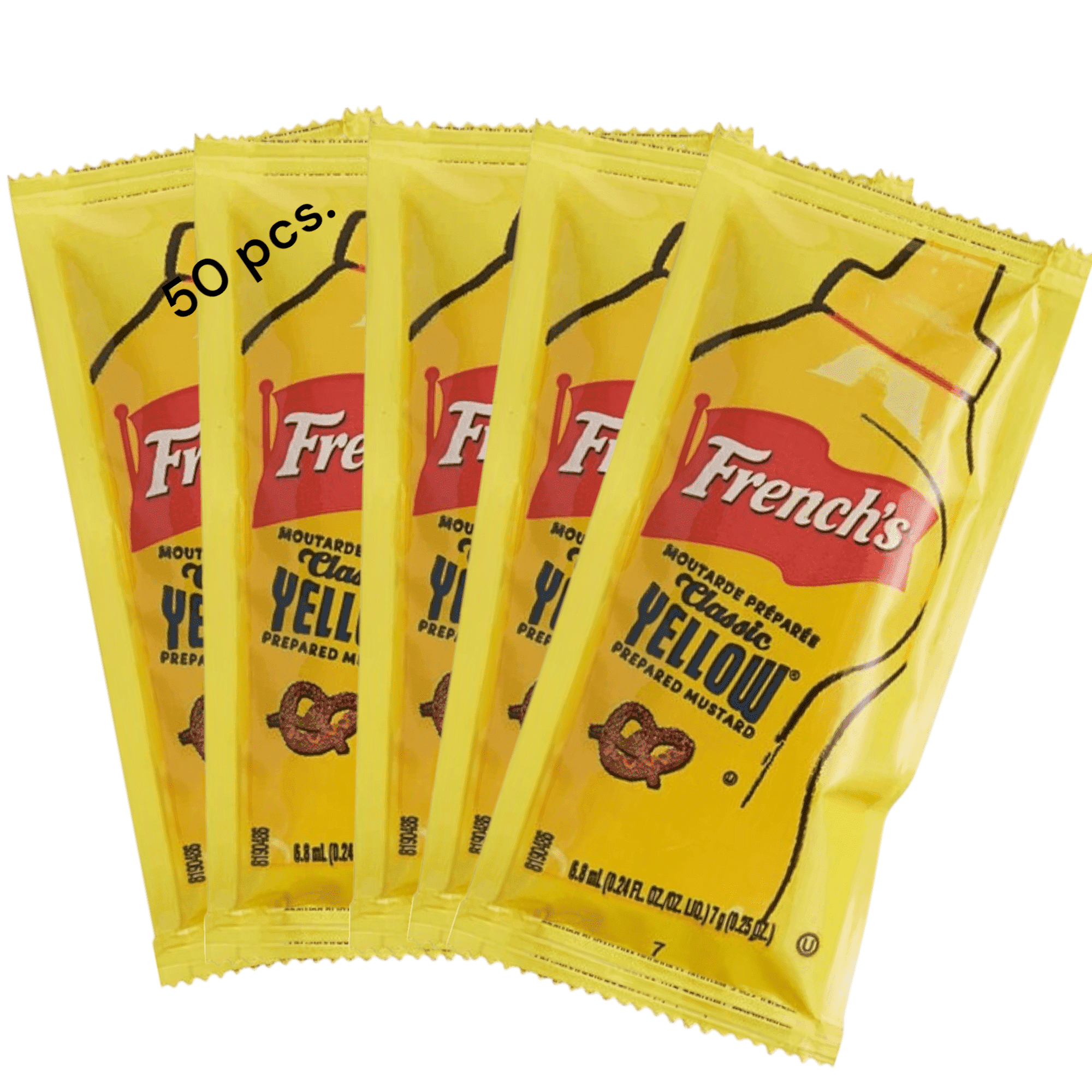 French's Classic Yellow Mustard Portion Packet Single Serve 40 Pcs 7 Gr ...