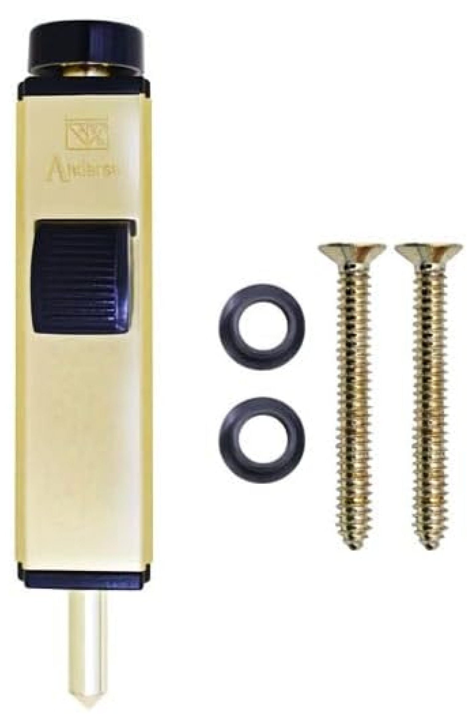 Frenchwood Gliding Door Auxiliary Foot Bolt Lock, Bright Brass Finish ...