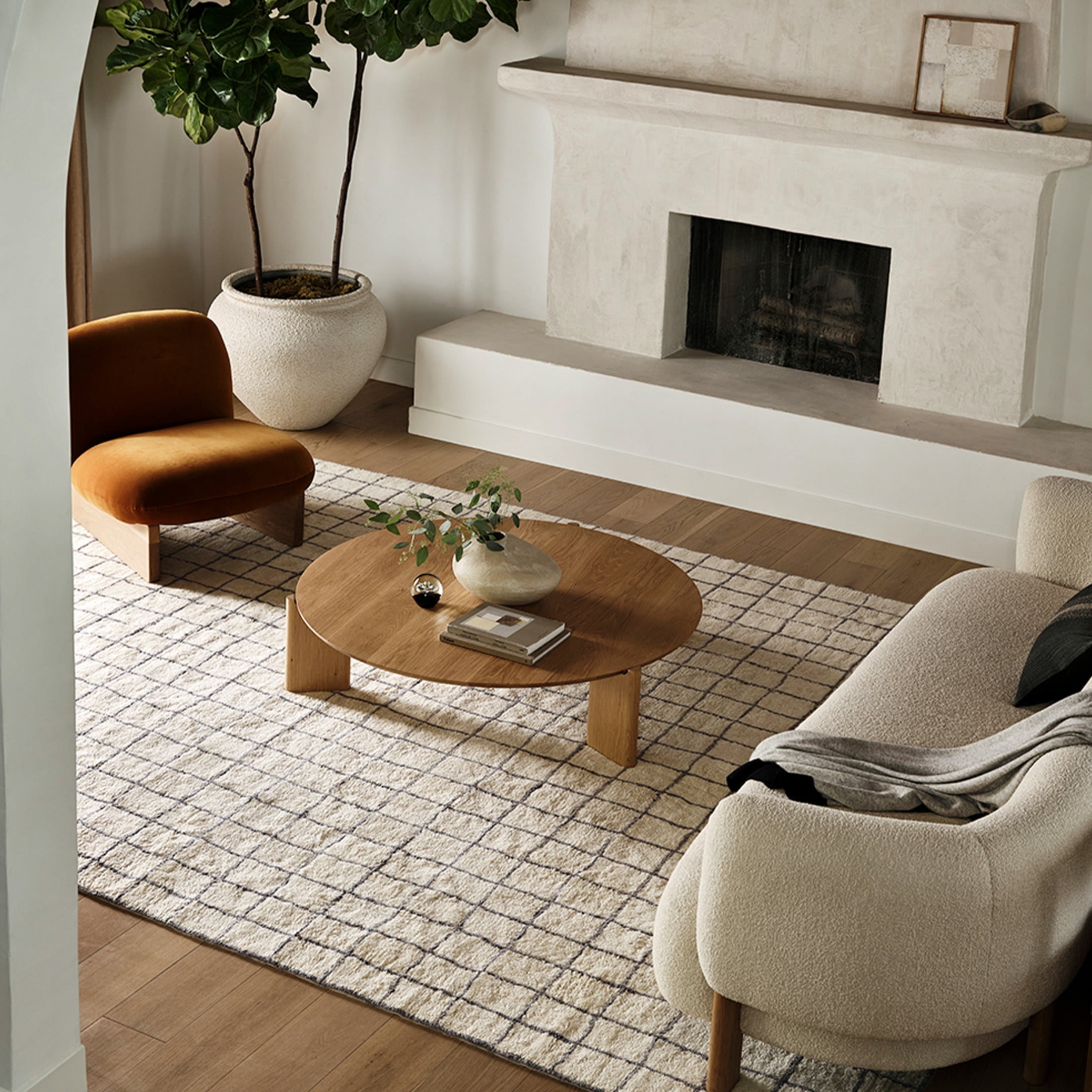 Rugs USA Highlands Checked Area Rug, 3' x 5', Highlands Ivory - Walmart.com