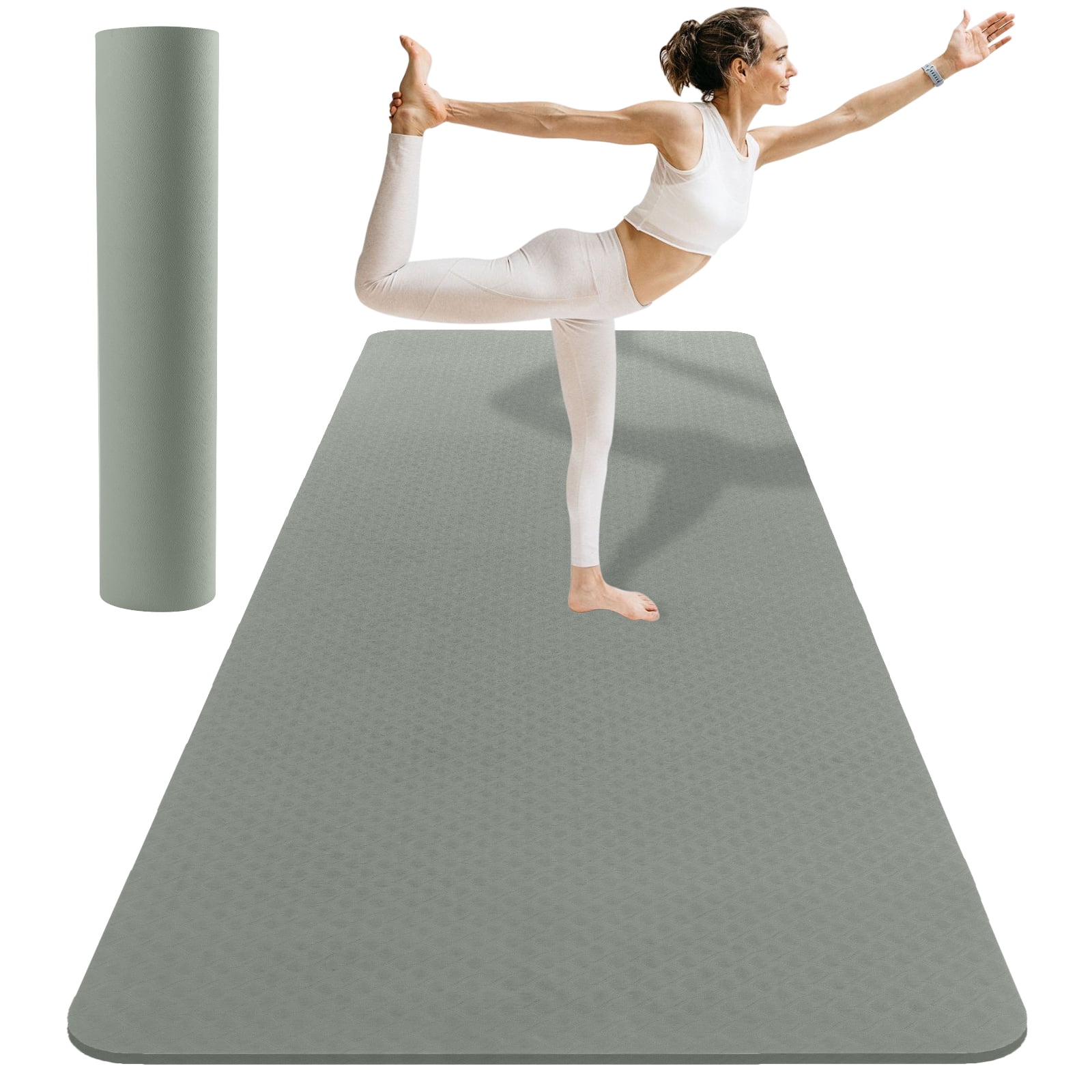FrenzyBird Yoga Mat (78 "x 39" x 1/3 "), Wide Workout Mat for Men and ...