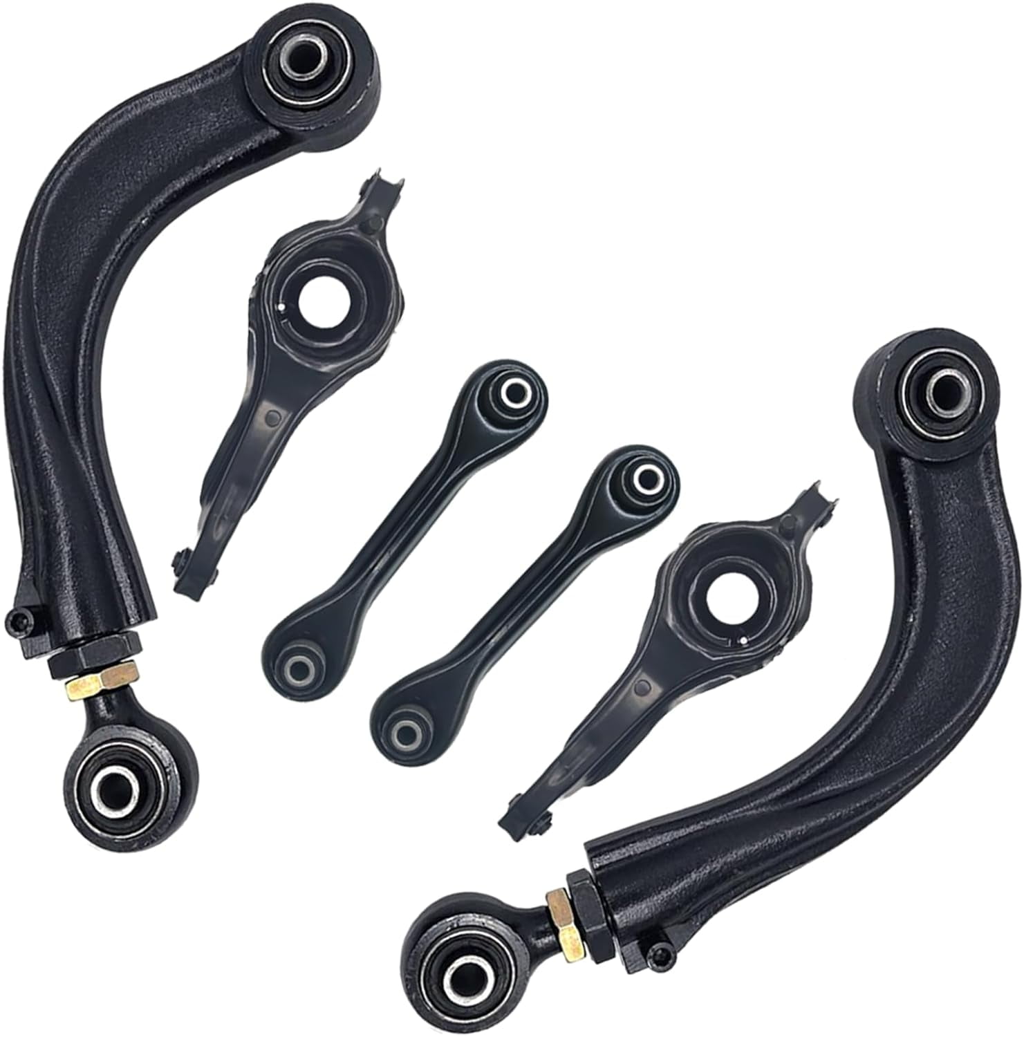 Frenzybro 6PCS Rear Upper Lower Control Arms Suspension Kit Replacement ...