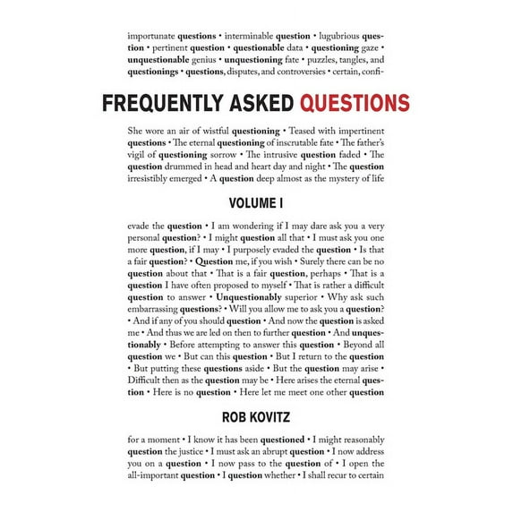 Frequently Asked Questions Frequently Asked Questions, Volume 1, Book 1 ...