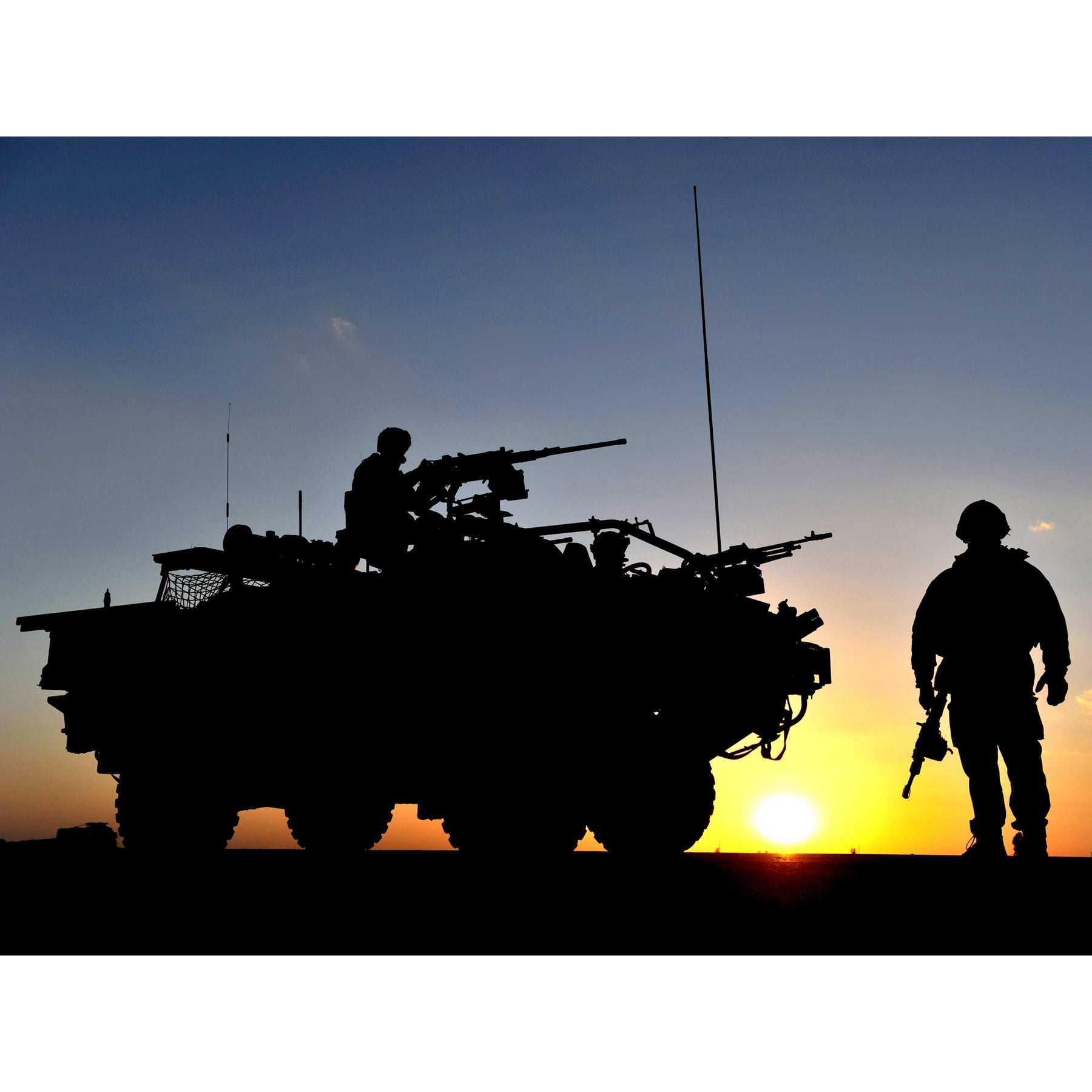 Frere Military UK Jackal Vehicle Soldier Silhouette Photo Extra Large ...