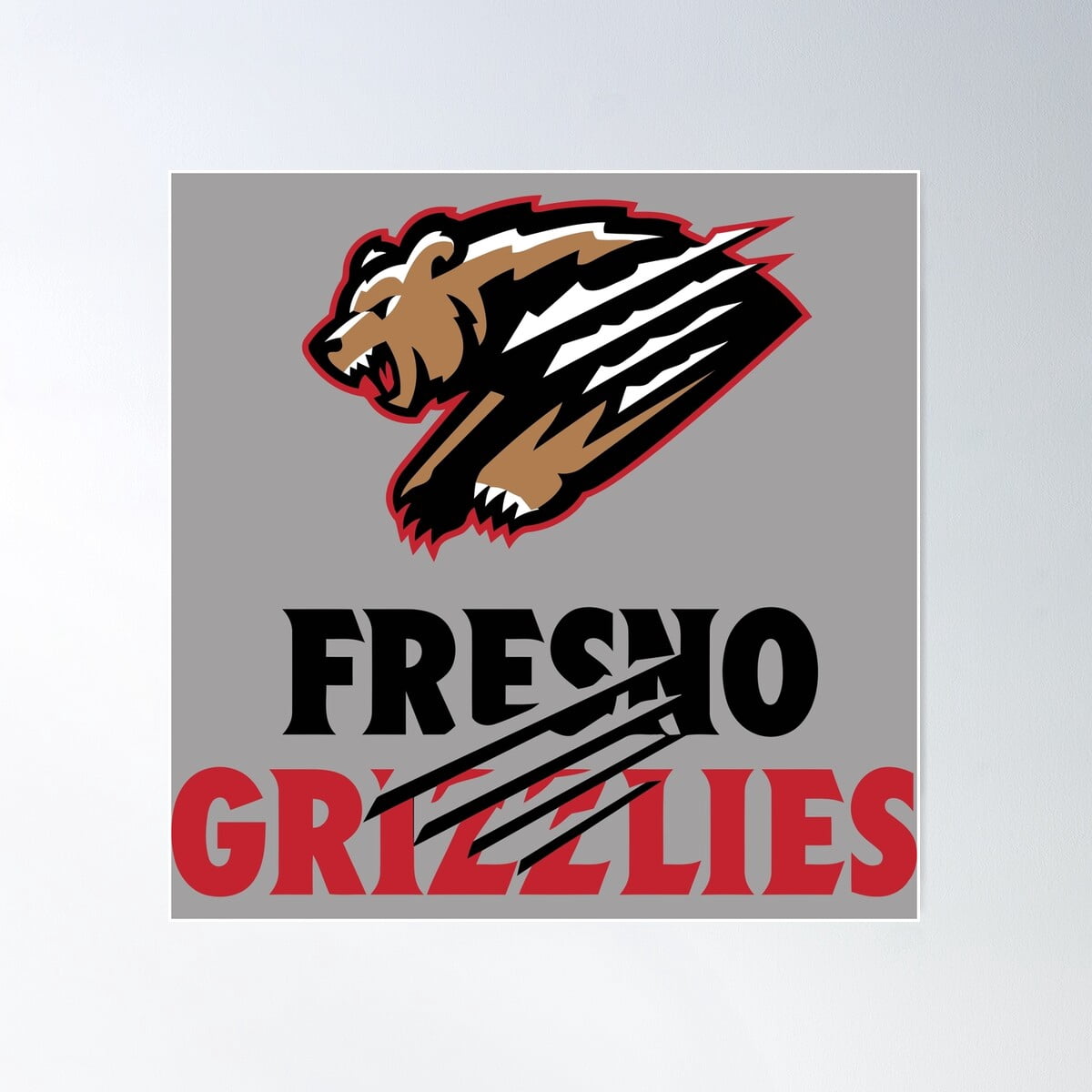 Fres Grizz 1 Ball Poster Wall Art, Modern Wall Decor For Living Room ...