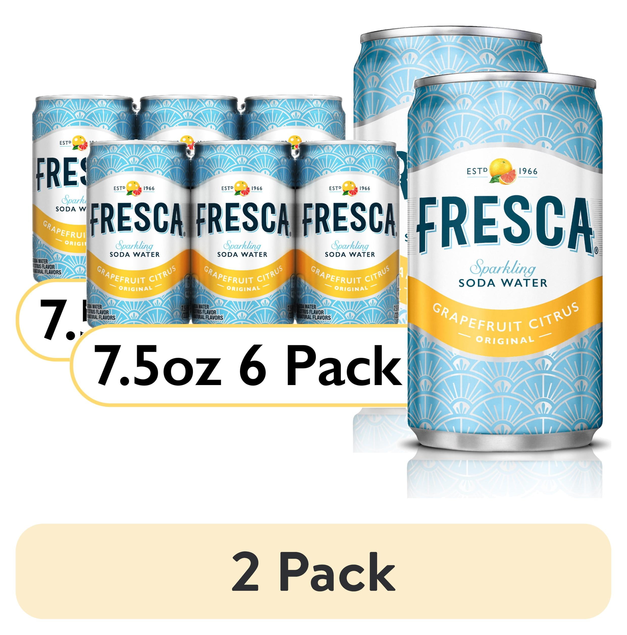 (2 pack) Fresca Grapefruit Citrus Mini Soda Pop Soft Drink, 7.5 fl oz, 6 Pack Cans - Walmart.com
