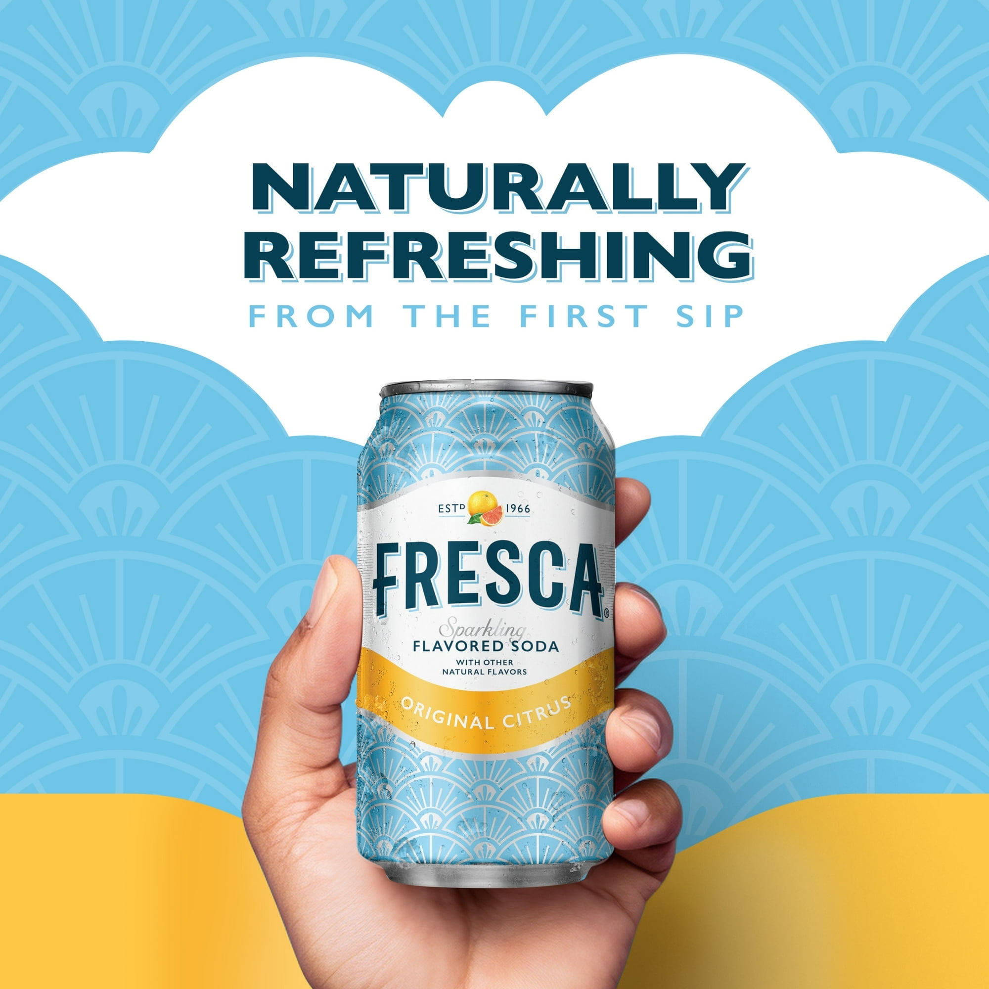 Fresca Grapefruit Citrus Soda Pop, 12 fl oz, 6 Pack Cans - Walmart.com