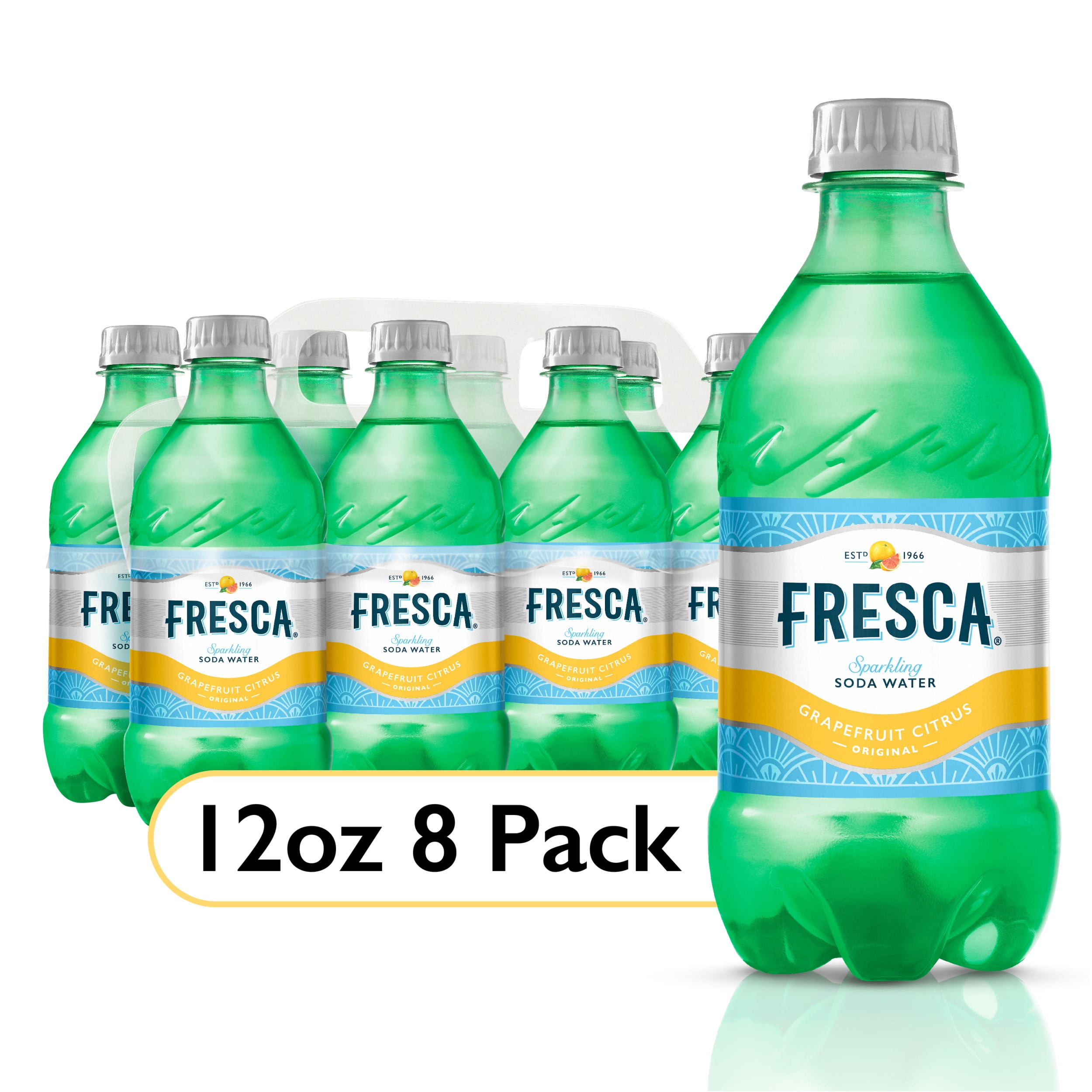 Fresca Grapefruit Citrus Sparkling Soda Water Bottles, 12 fl oz, 8 Pack - Walmart.com