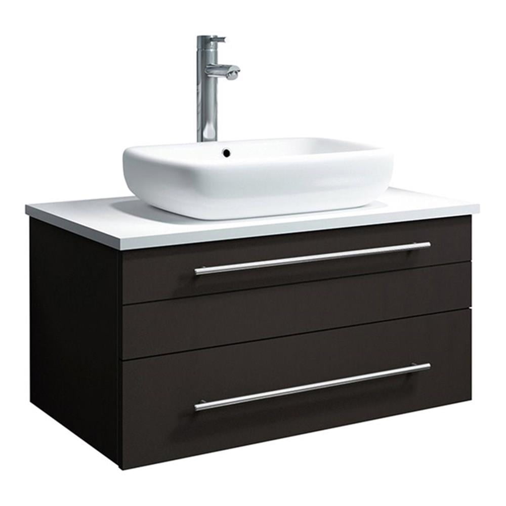 RGM Distribution Fresca Lucera 30" Espresso Wall Hung Modern Bathroom ...