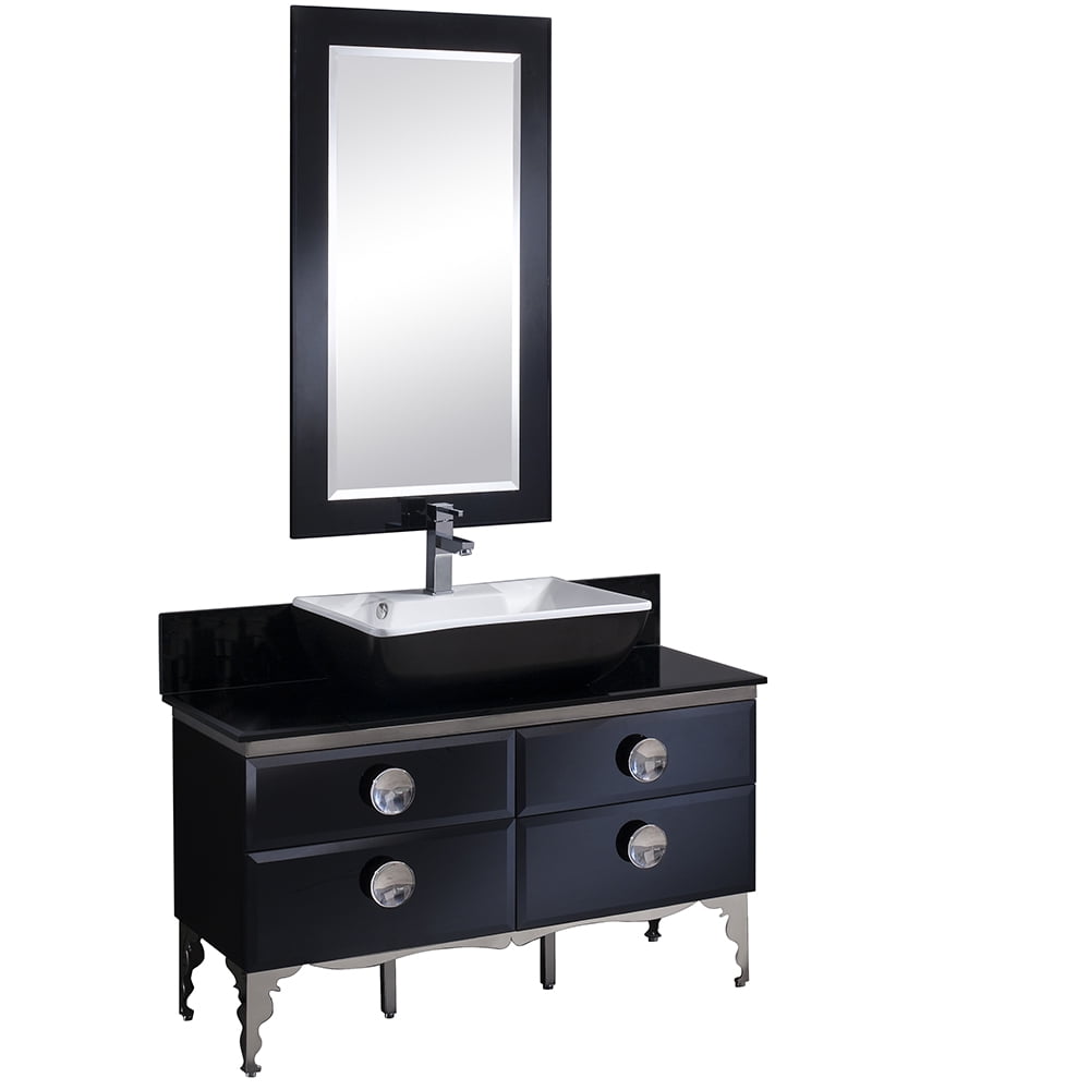 Fresca Moselle 47" Modern Glass Bathroom Vanity with Mirror - Walmart.com
