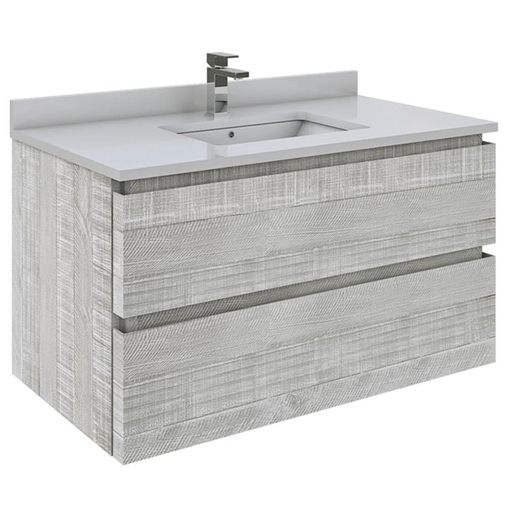 RGM Distribution Fresca Formosa 35" Wall Hung Modern Bathroom Cabinet ...